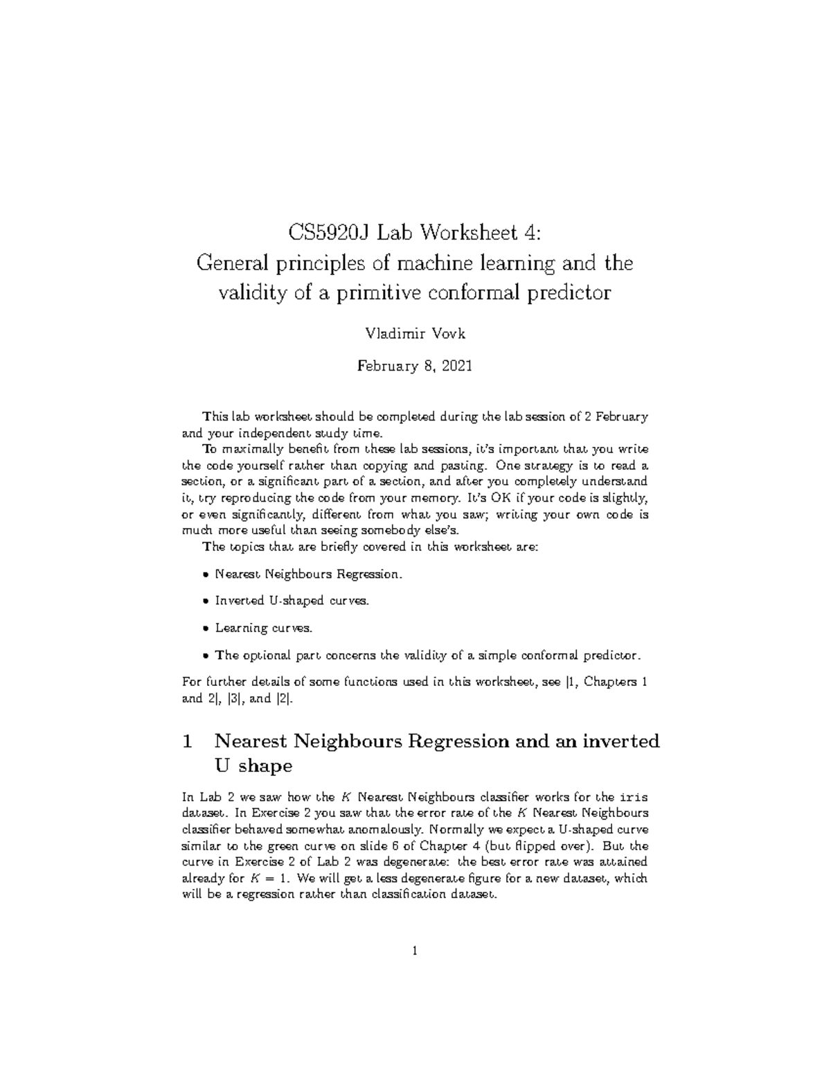 Lab04 - Lab Modules on the general Principles - CS5920J Lab Worksheet 4: General principles of ...