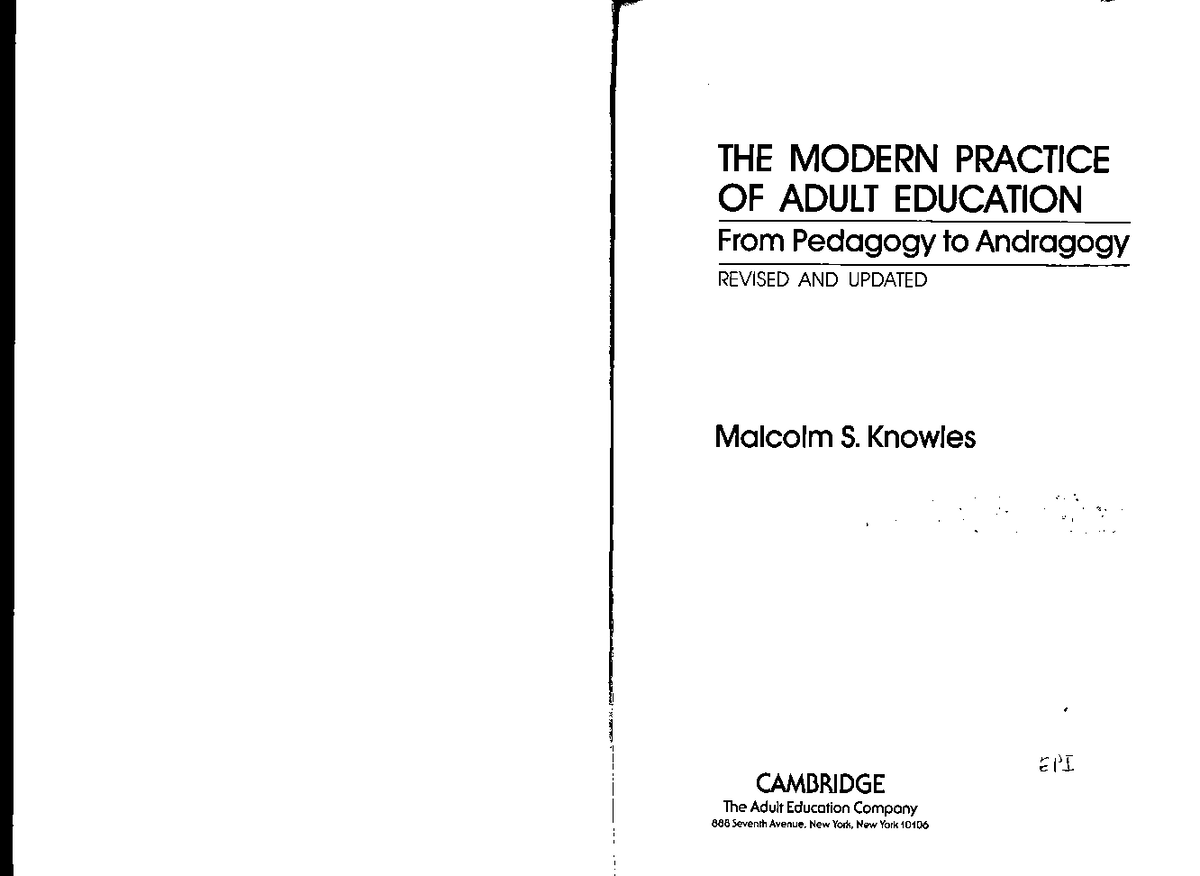 A The Modern Practice of Adult Education Knowles - lifelong learning ...