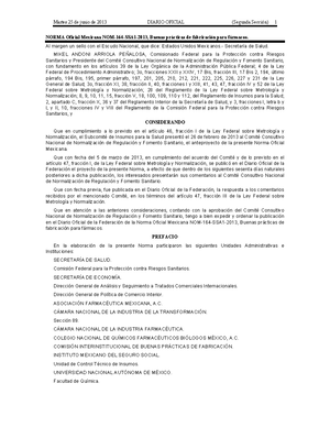 Norma Oficial Mexicana NOM - NORMA Oficial Mexicana NOM-059-SSA1-2006 ...