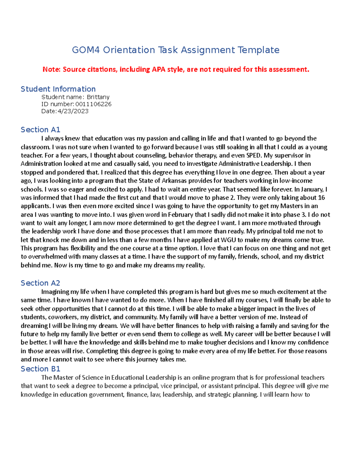 Orientation Task Template (1) - GOM4 Orientation Task Assignment Template Note: Source citations ...