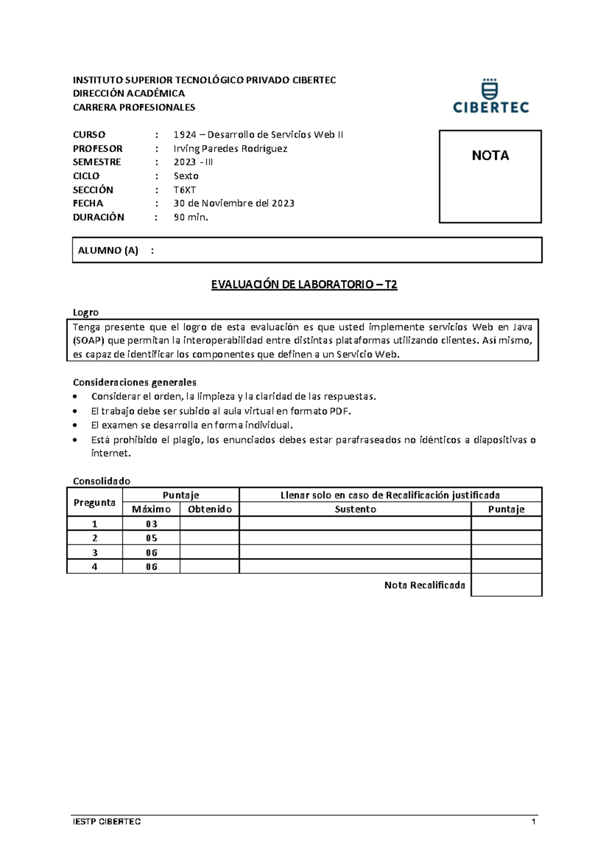 1924 Desarrollo DE Servicios WEB II T6XT 01 T2 LA Paredes Rodriguez ...