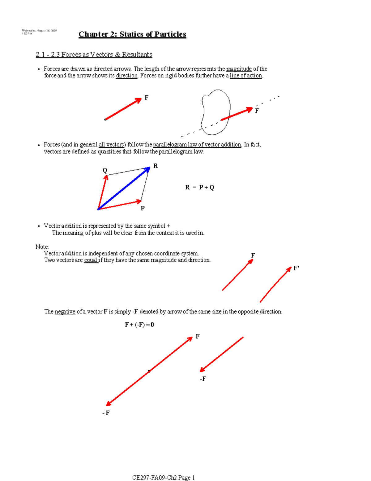 CE297-Ch2 - There is example of 3d vectors - Chapter 2: Statics of ...