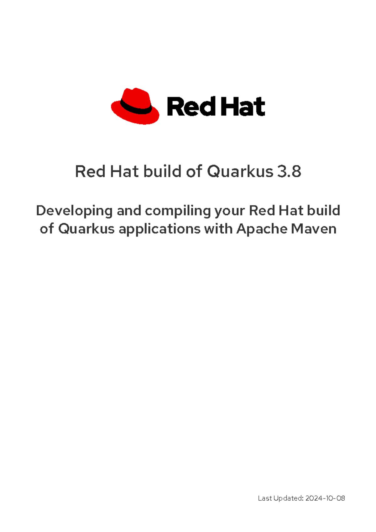 Red Hat Build Of Quarkus 3 Developing And Compiling Your Red Hat
