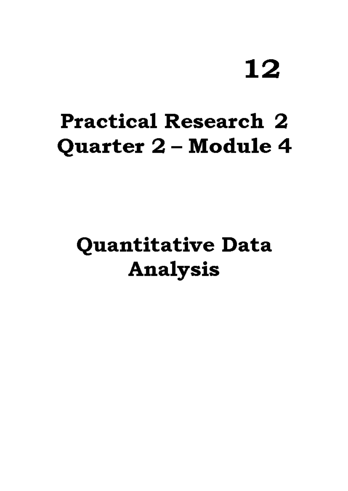Q2 Module 4 Practical Research 2 - 12 Practical Research 2 Quarter 2 ...