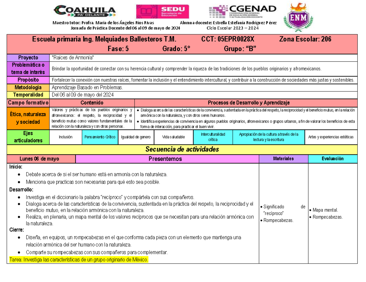 Abpro MAYO 1 - Maestro tutor: Profra. María de los Ángeles Ríos Rivas ...
