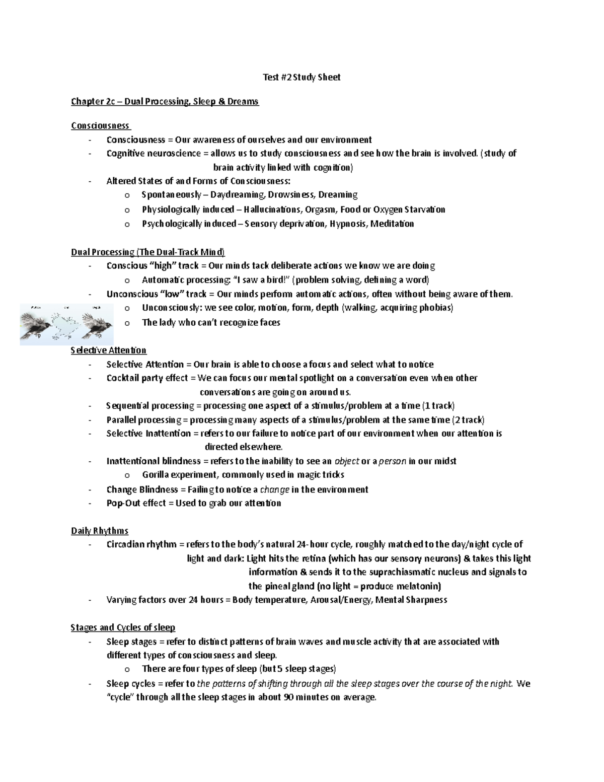 Test 2 Study sheet - Summary from chapter 2 - Test #2 Study Sheet ...