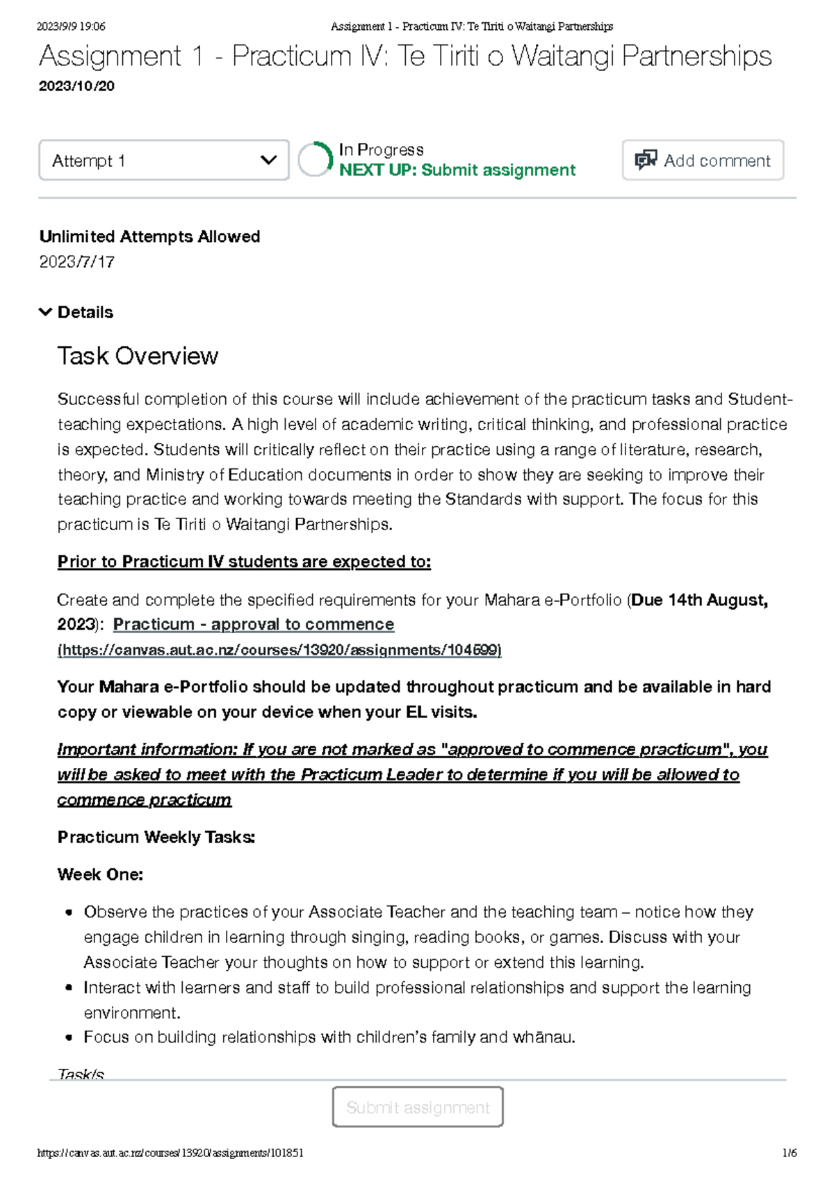 254542 bb-4ec0-4ca2-bc5a-7698b65e0411 - 2023-09-15T143018 - Assignment 1 - Practicum IV: Te ...