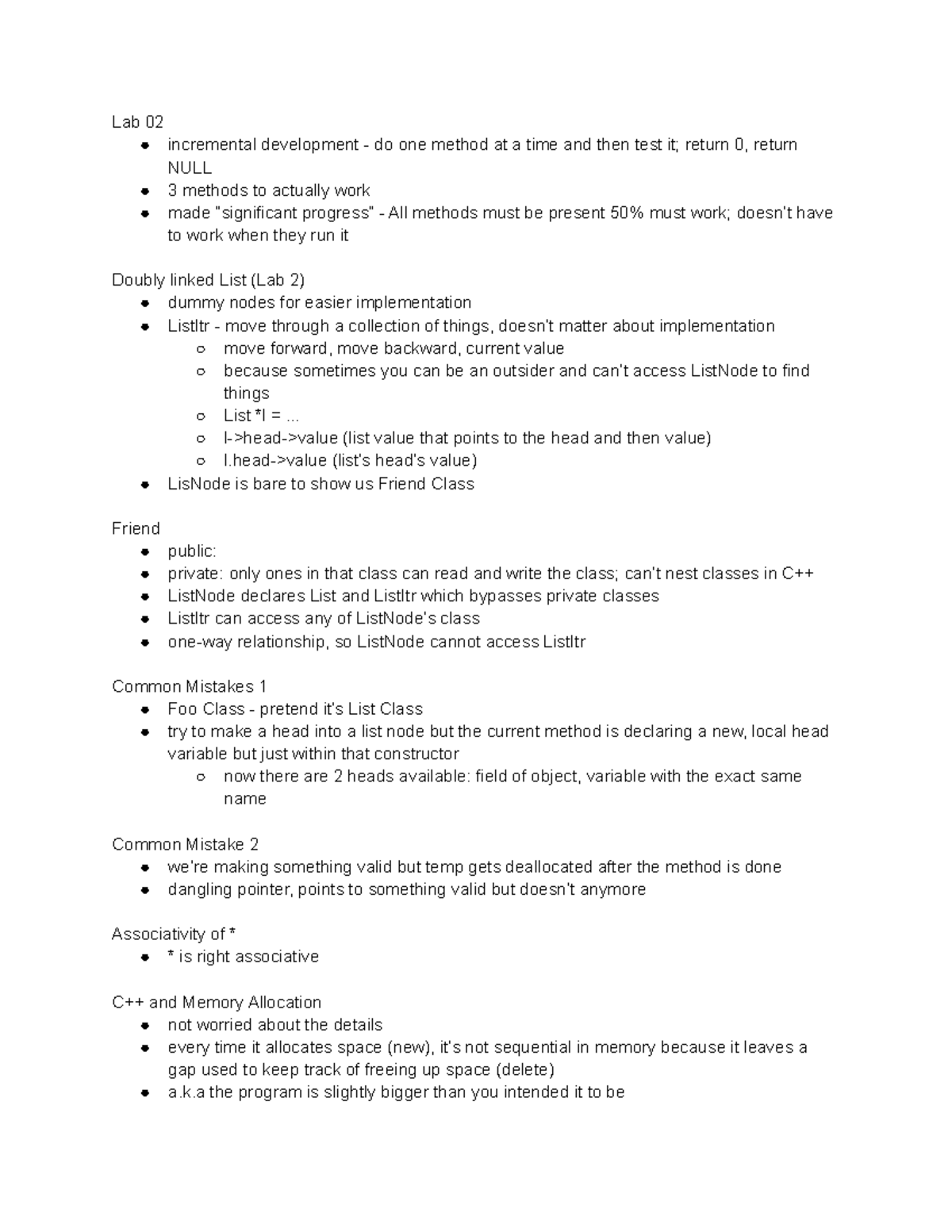 W3D1 - CS 2150 as taught by Aaron Bloomfield - Lab 02 incremental ...