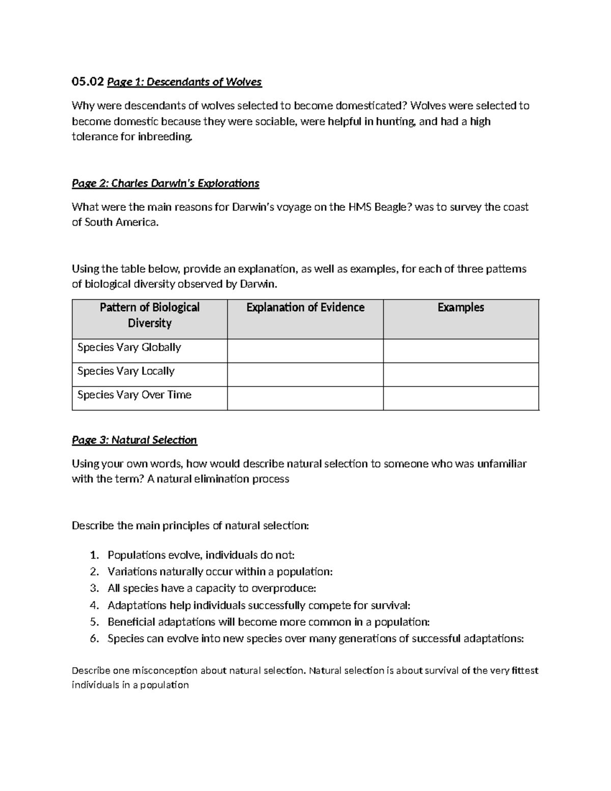 05 02 evolutionary relationships - 05 Page 1: Descendants of Wolves Why ...
