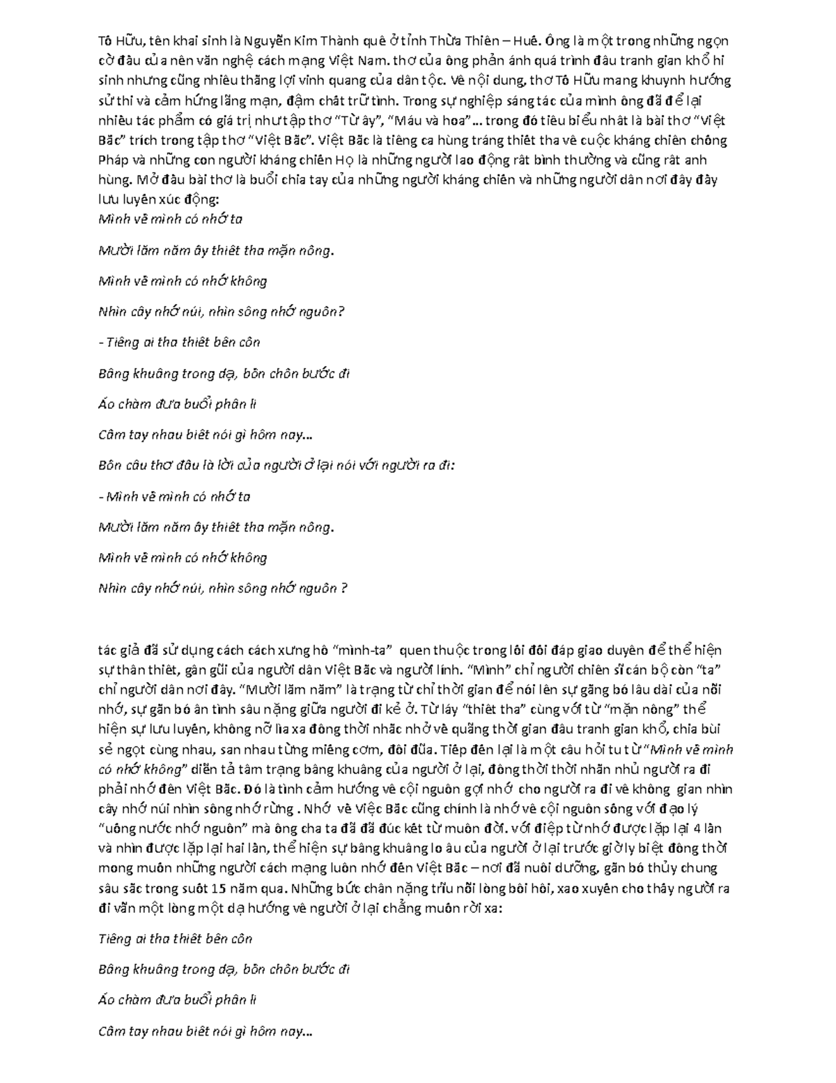 VB- 8c đầu (Auto Recovered) - Tốố H ữu, tên khai sinh là Nguyêễn Kim Thành quê ở ỉt nh Th ừa ...