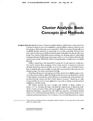 Homework 5 - Homework 5 10 Suppose that the data mining task is to cluster points (with (x, y ...