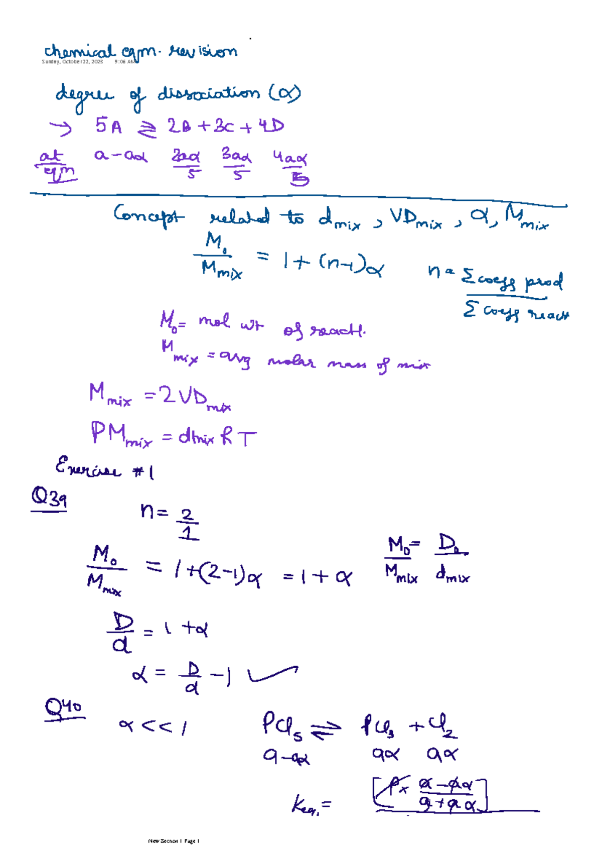 Chemical eqm revision - English A: Language and Literature SL - Sunday, October 22, 2023 9:06 AM ...