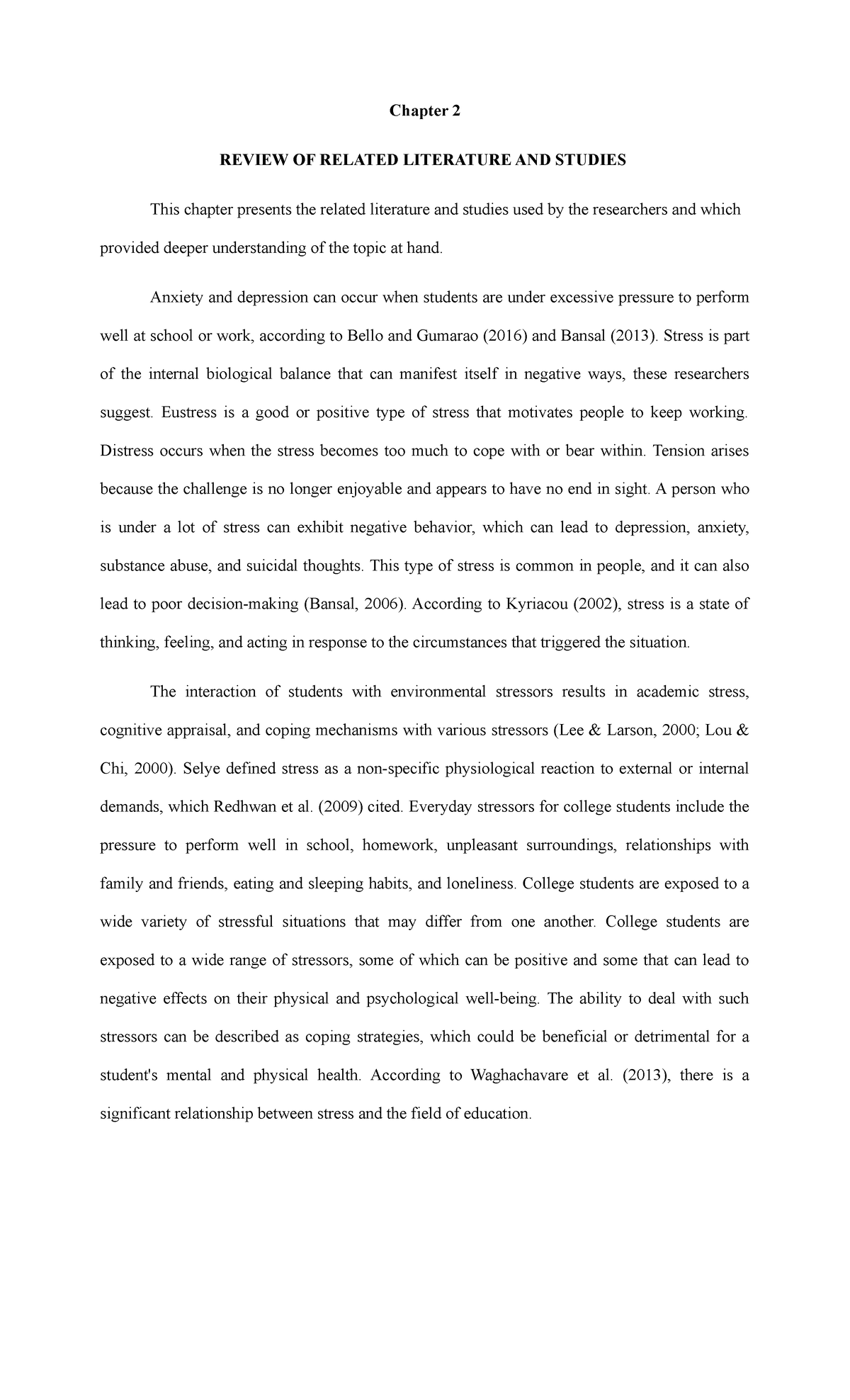 Chapter 2 - N/A - Chapter 2 REVIEW OF RELATED LITERATURE AND STUDIES ...