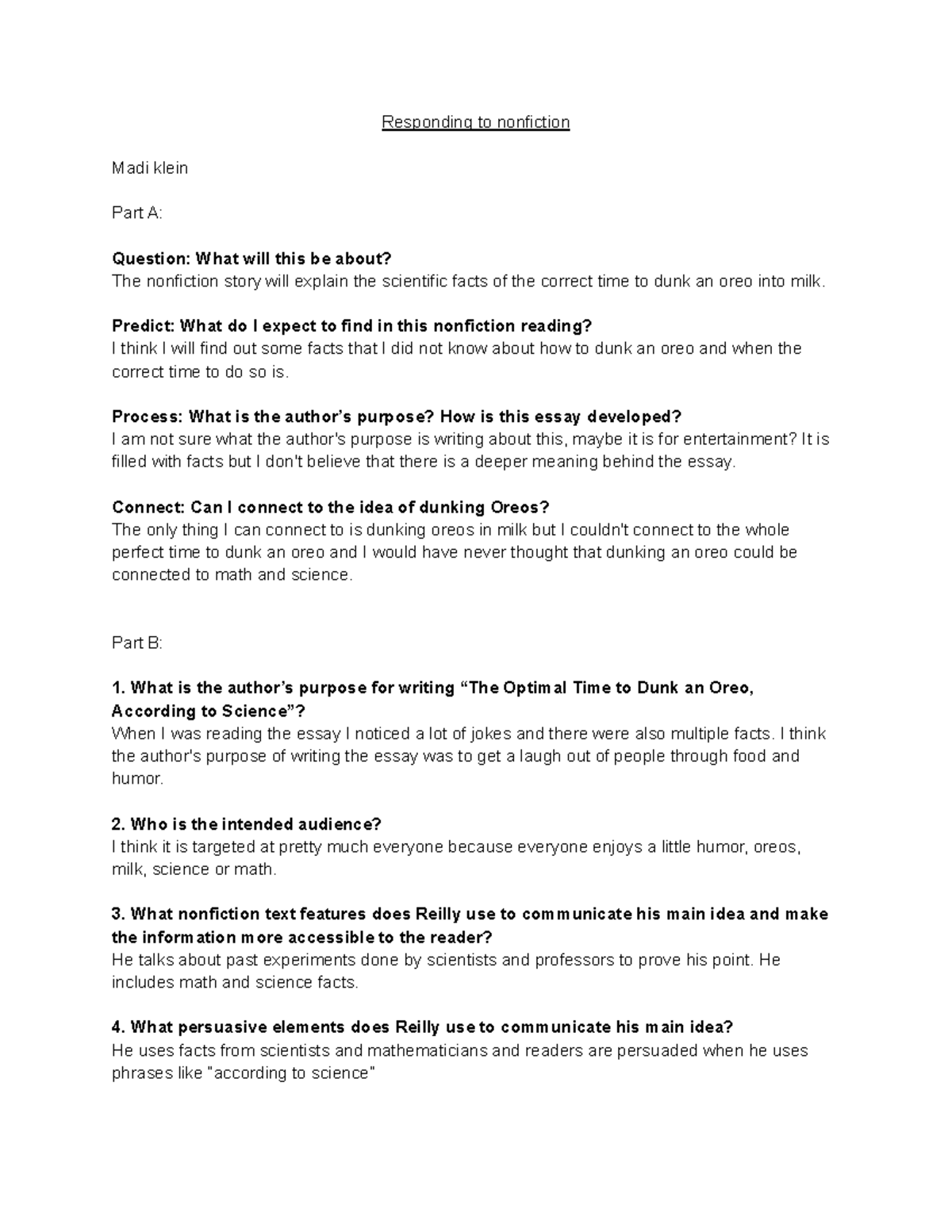 Responding to nonfiction - Predict: What do I expect to find in this ...