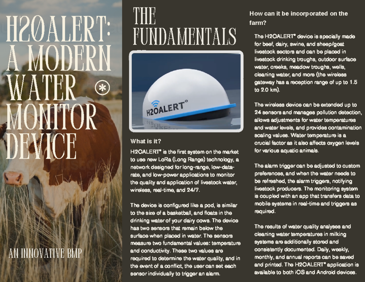 H2OAlert BMP - Anoushka Nair - H20ALERt: A MODERN WATER MONITOR DEVICE ...