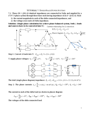 EE4533 Tutorial 9 solutions - ####### Tutorial 10: Fault Analysis ...