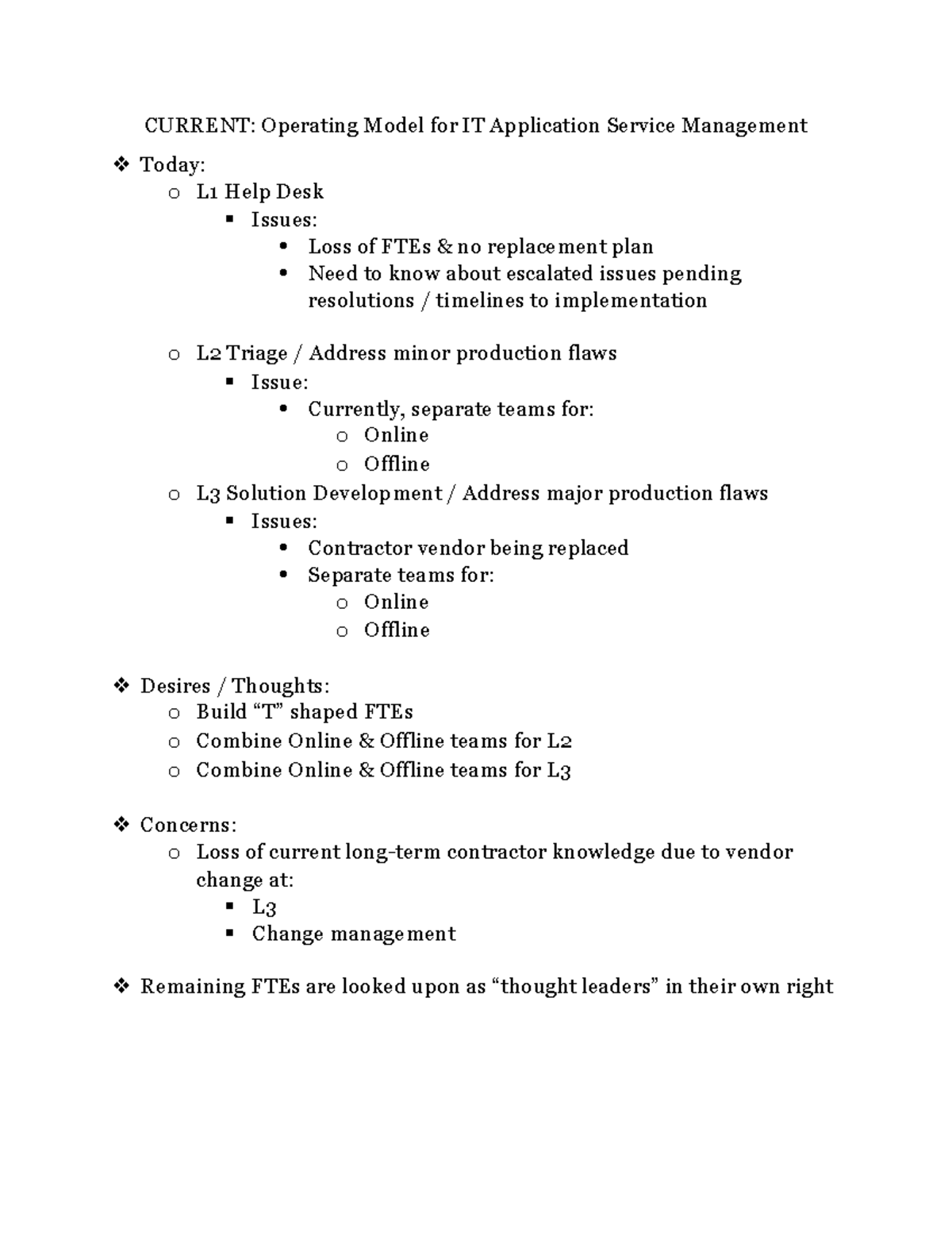 Operating Model for IT Application Service Management - Studocu