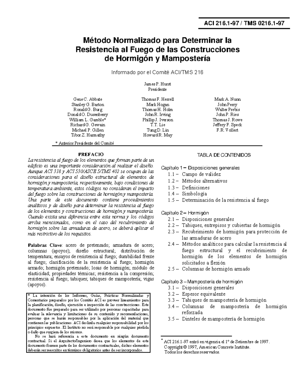 ACI 216-1-97 - ... - ACI 216-97 / TMS 0216- Método Normalizado para ...