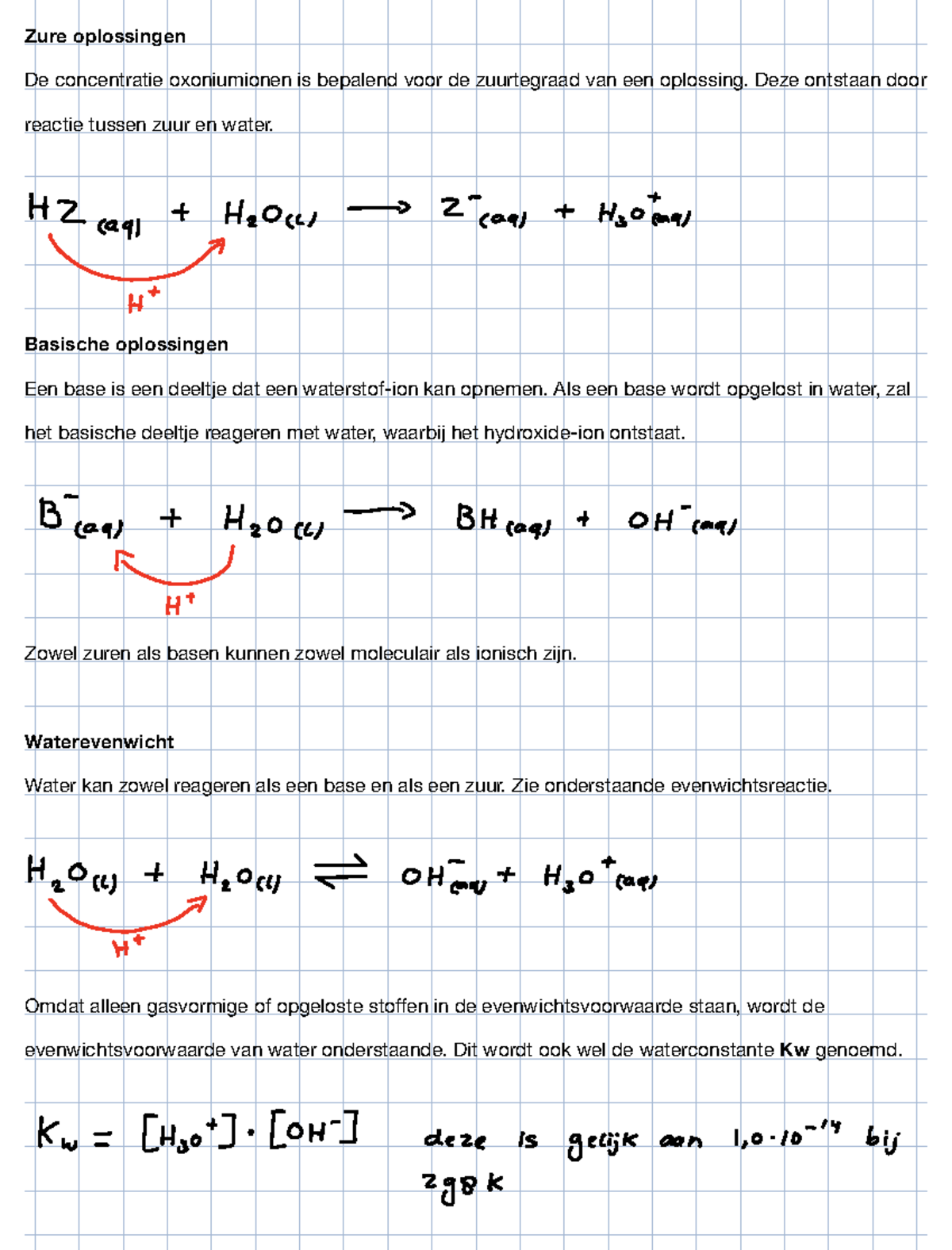 H7 - Zuren en Basen - Zure oplossingen De concentratie oxoniumionen is ...