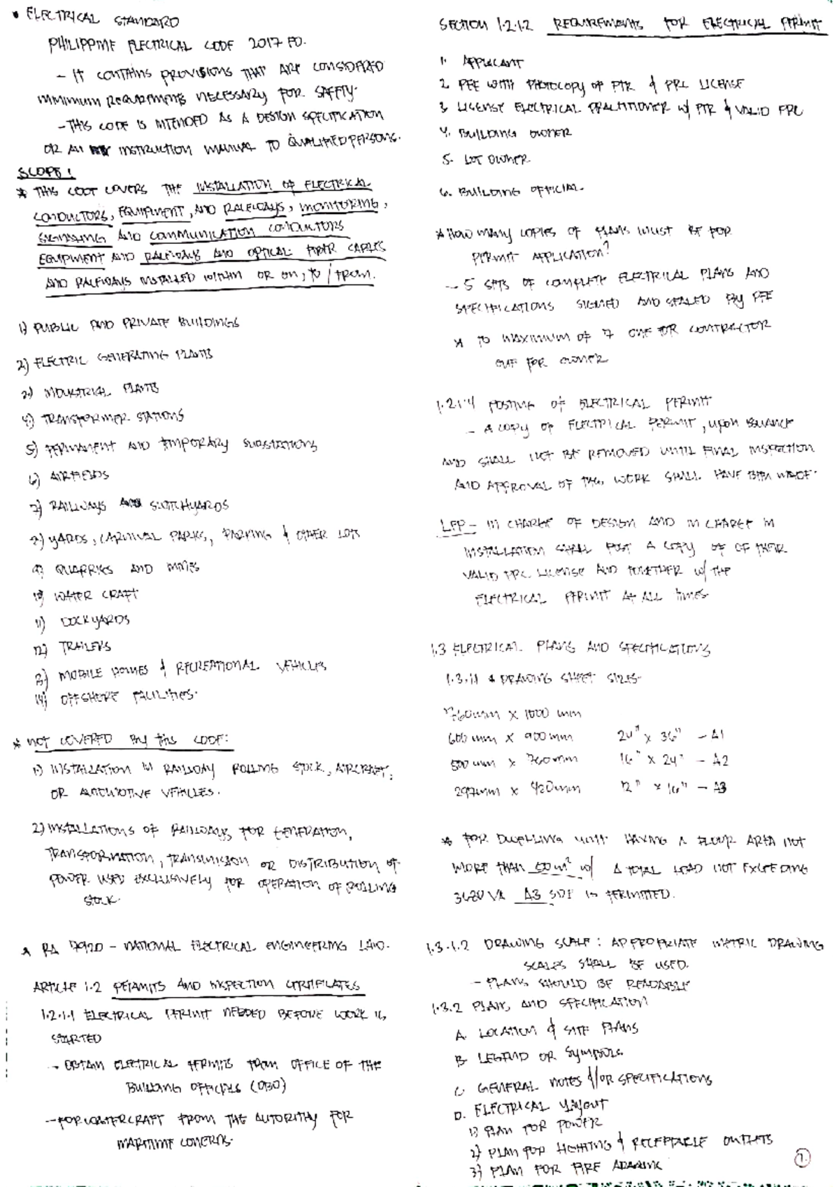 Electrical Standard AND Practices Notes - Electrical Standards and ...