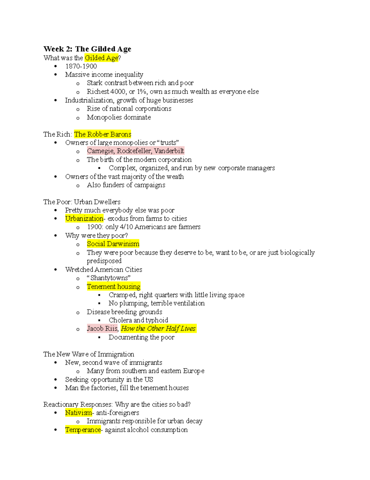 AMH2020: The Gilded Age - Week 2: The Gilded Age What was the Gilded ...