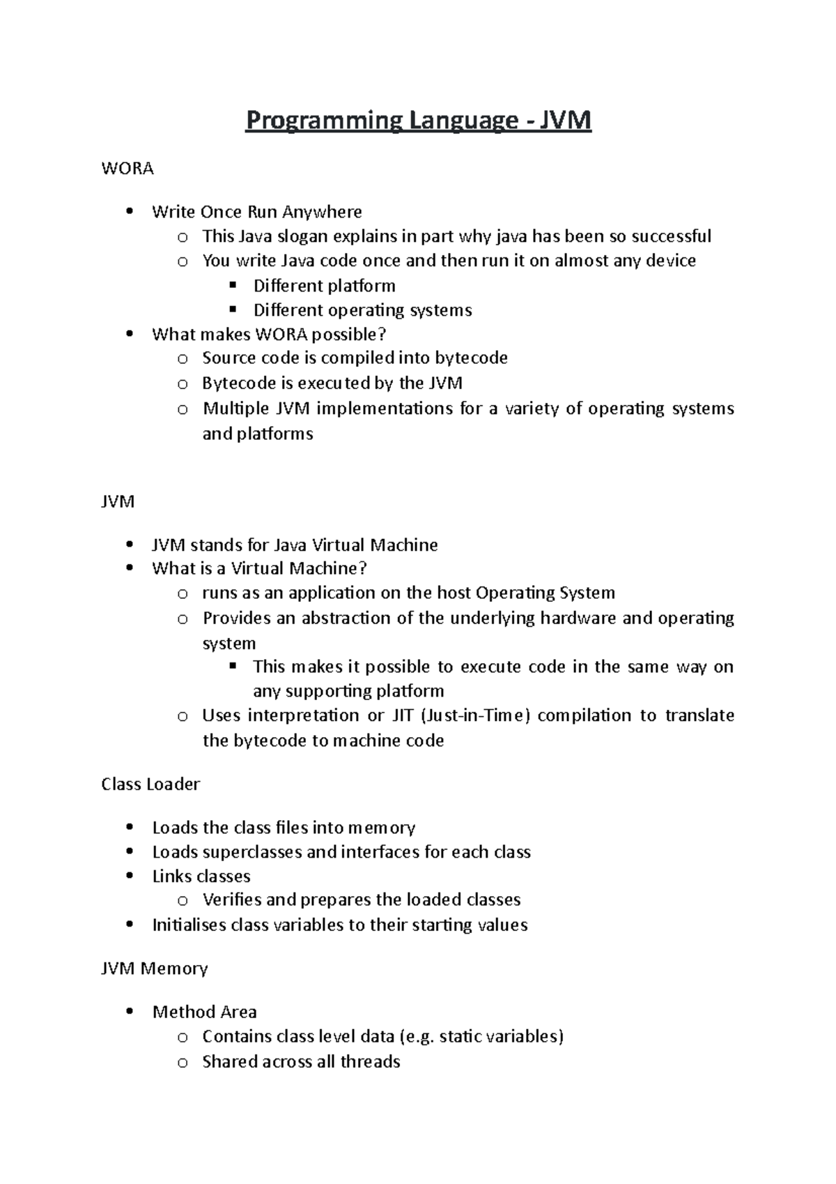 Programming Language Jvm Programming Language Jvm Wora Write Once