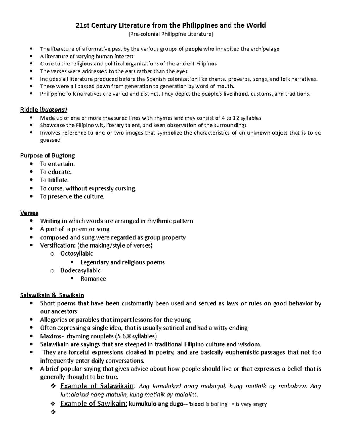 Pre colonial Phil. Lit - ... - 21st Century Literature from the ...