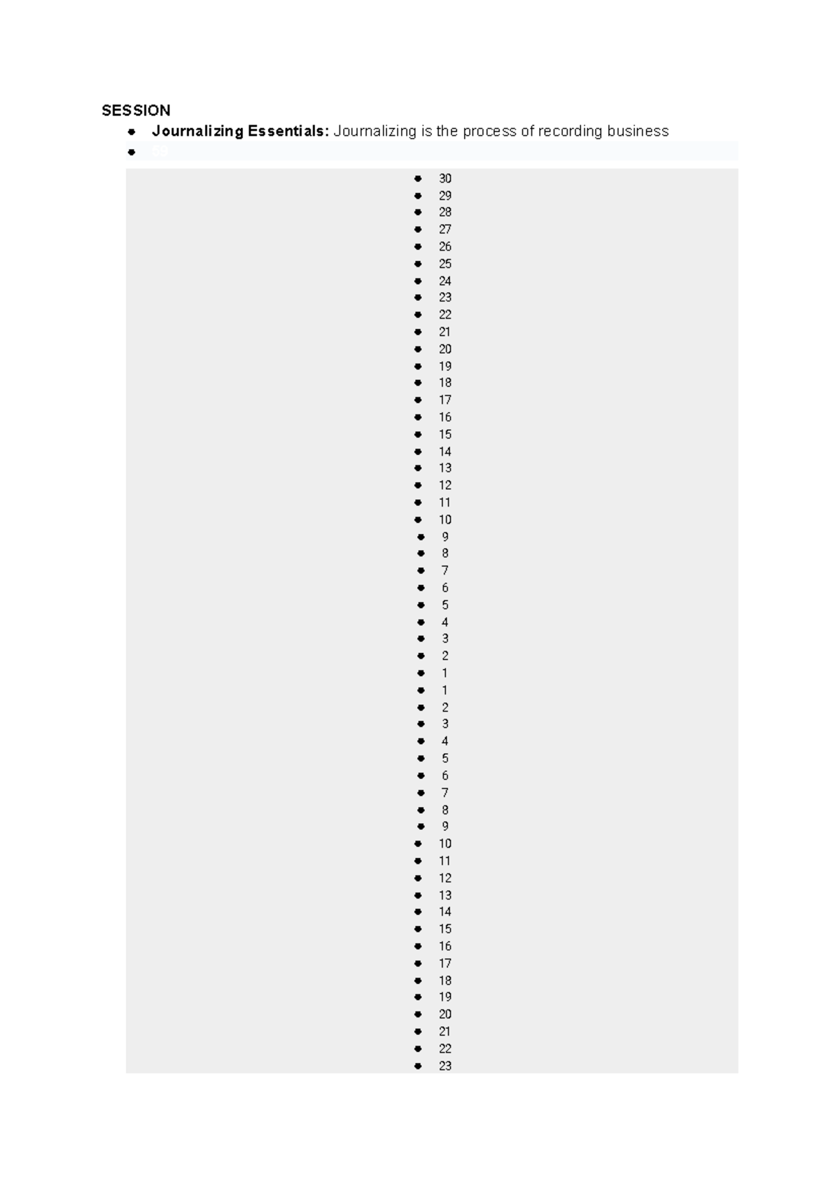 ACCT notes - SESSION Journalizing Essentials: Journalizing is the ...