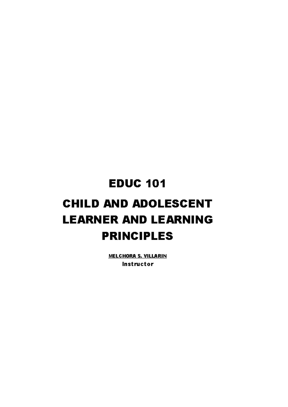 Module-2-Lesson-1-Week-5 (3) - EDUC 101 CHILD AND ADOLESCENT LEARNER ...