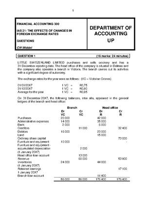 IAS 12 Class Notes and class examples - FINANCIAL ACCOUNTING 300 IAS 12 ...