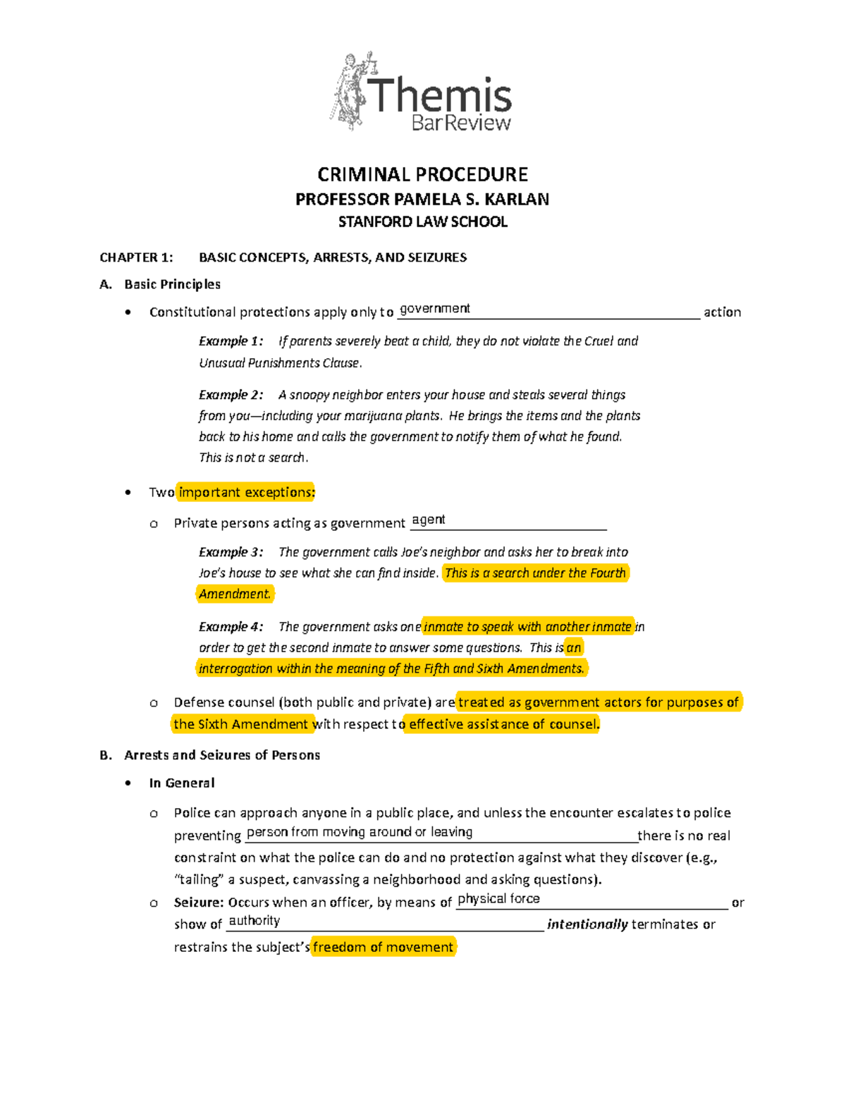 MBE crim procedure summary - Warning: Popup annotation has a missing or invalid parent ...