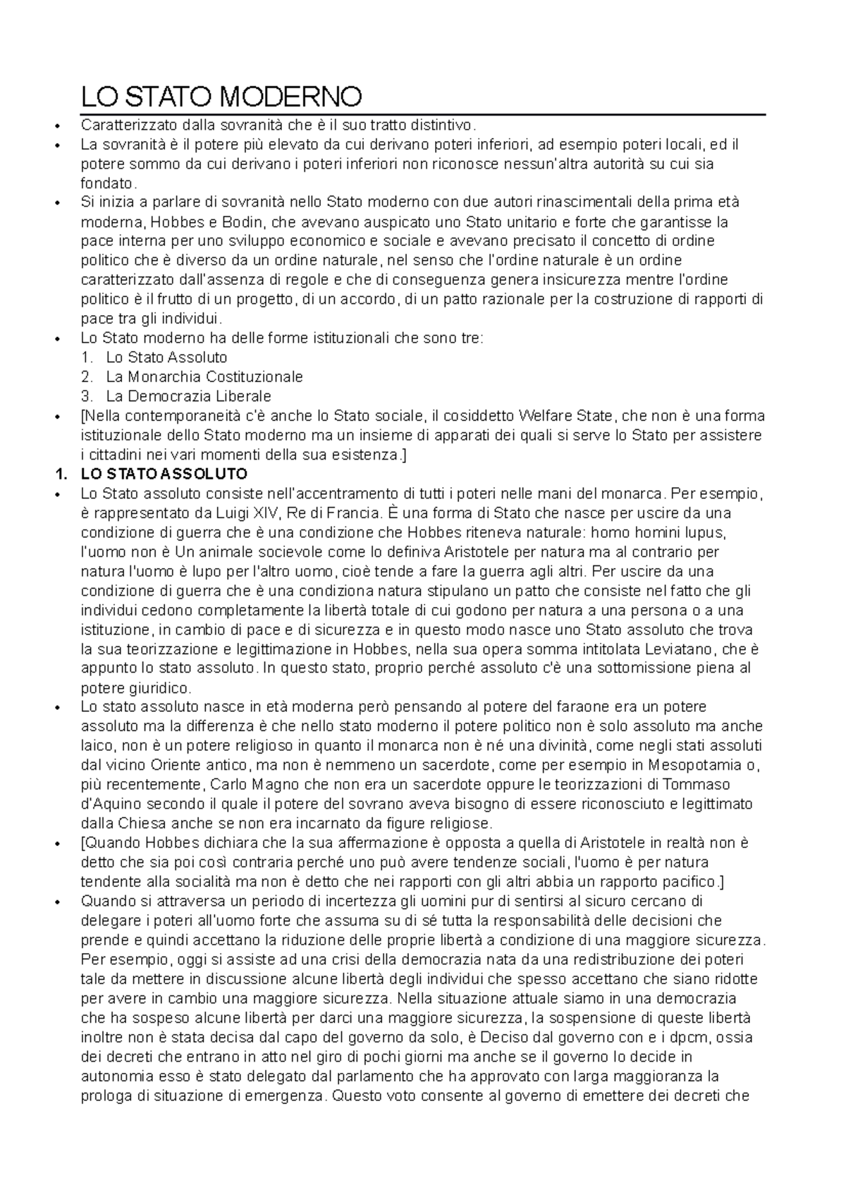 Lo Stato Moderno - Appunti - Art Market I - Maastricht University ...