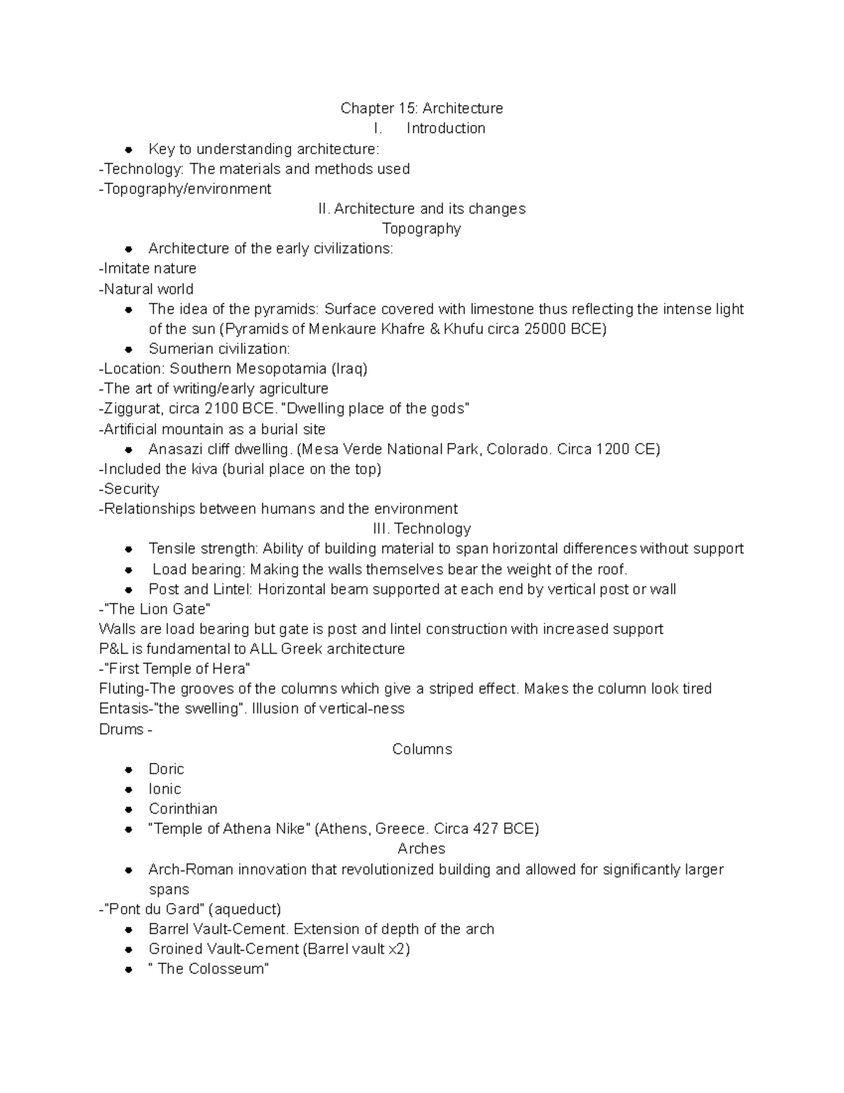 Ch 15-Architecture - These notes are from chapter 15 of the book ...