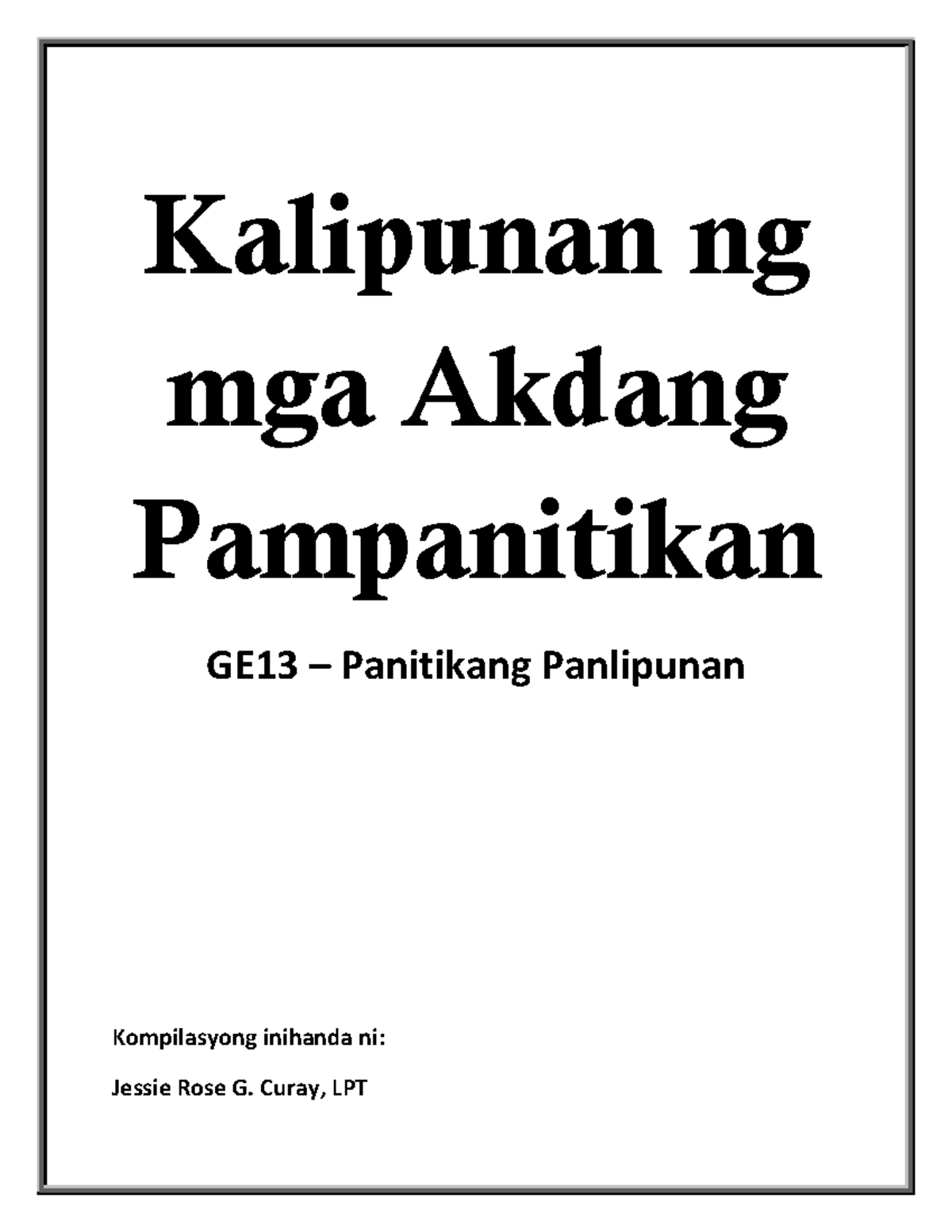 GE13-Mga-Akdang-Pampanitikan-unfinished - Kalipunan ng mga Akdang ...