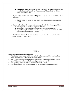SYSTEM MODELING, CLUSTERING AND VIRTUALIZATION: - UNIT-I SYSTEM MODELING, CLUSTERING AND - Studocu