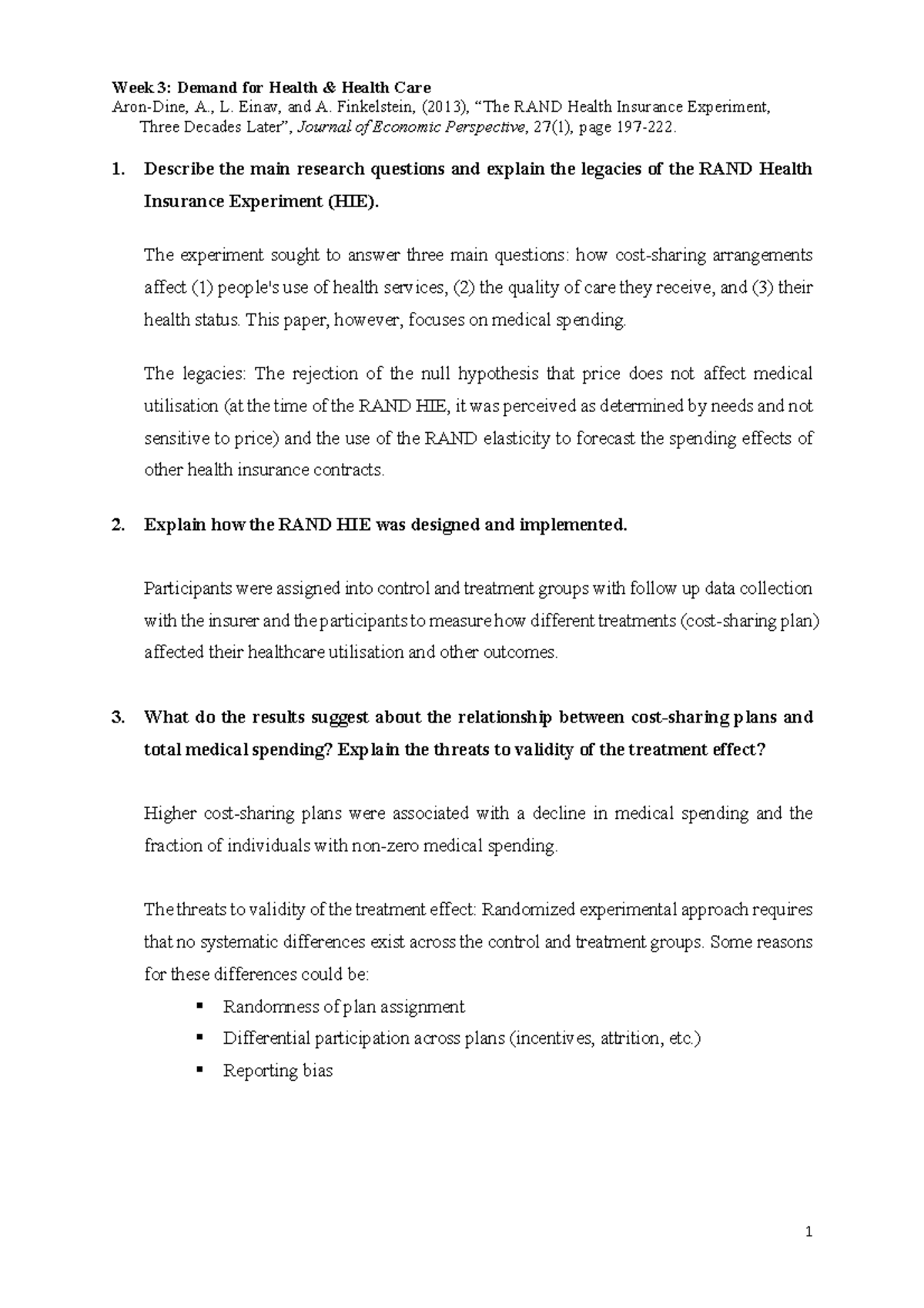 Week3 - Tutorial discussion guide - Sample Answers - 1 Week 3: Demand ...
