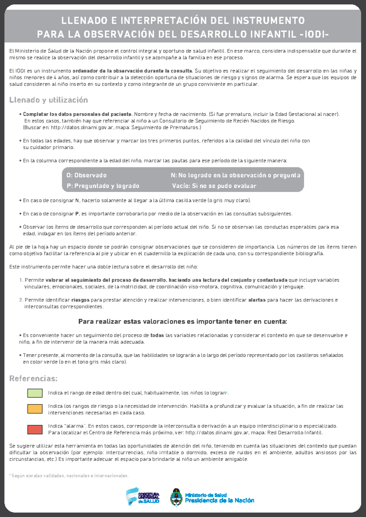 IODI - IODI para neurodesarrollo. Pediatria - El Ministerio de Salud de ...
