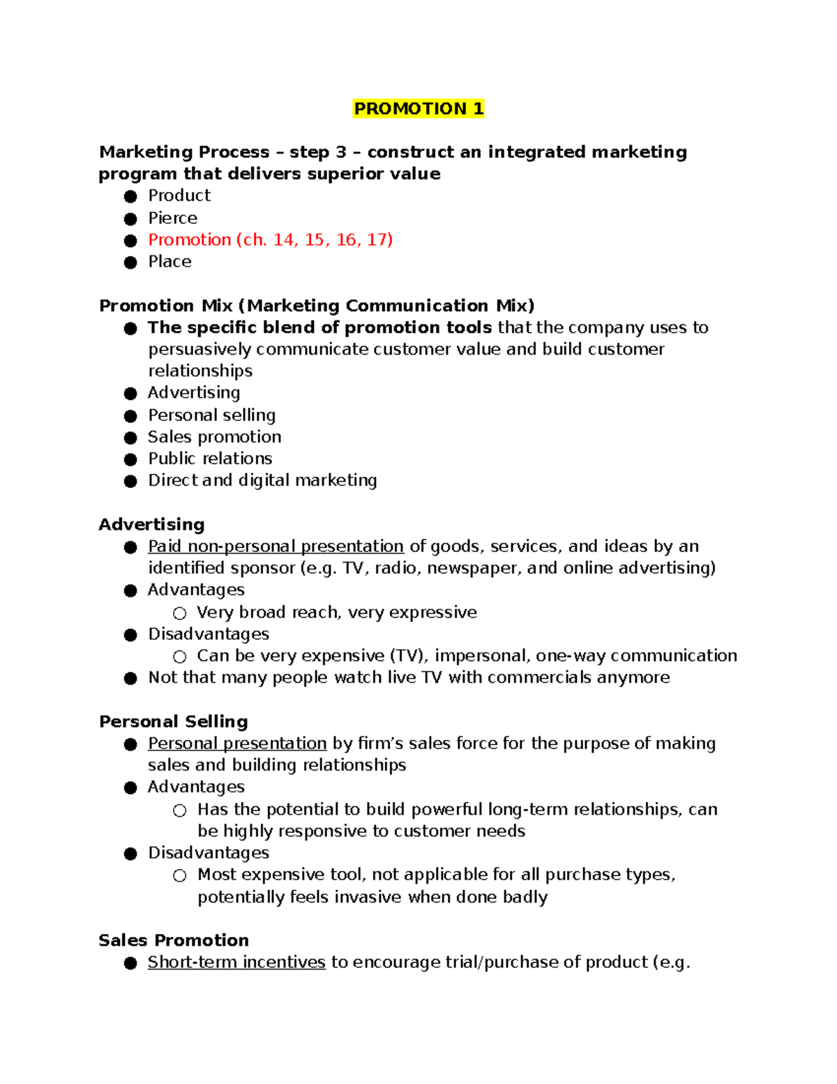 Lecture 32-35 – Promotion - PROMOTION 1 Marketing Process – step 3 ...