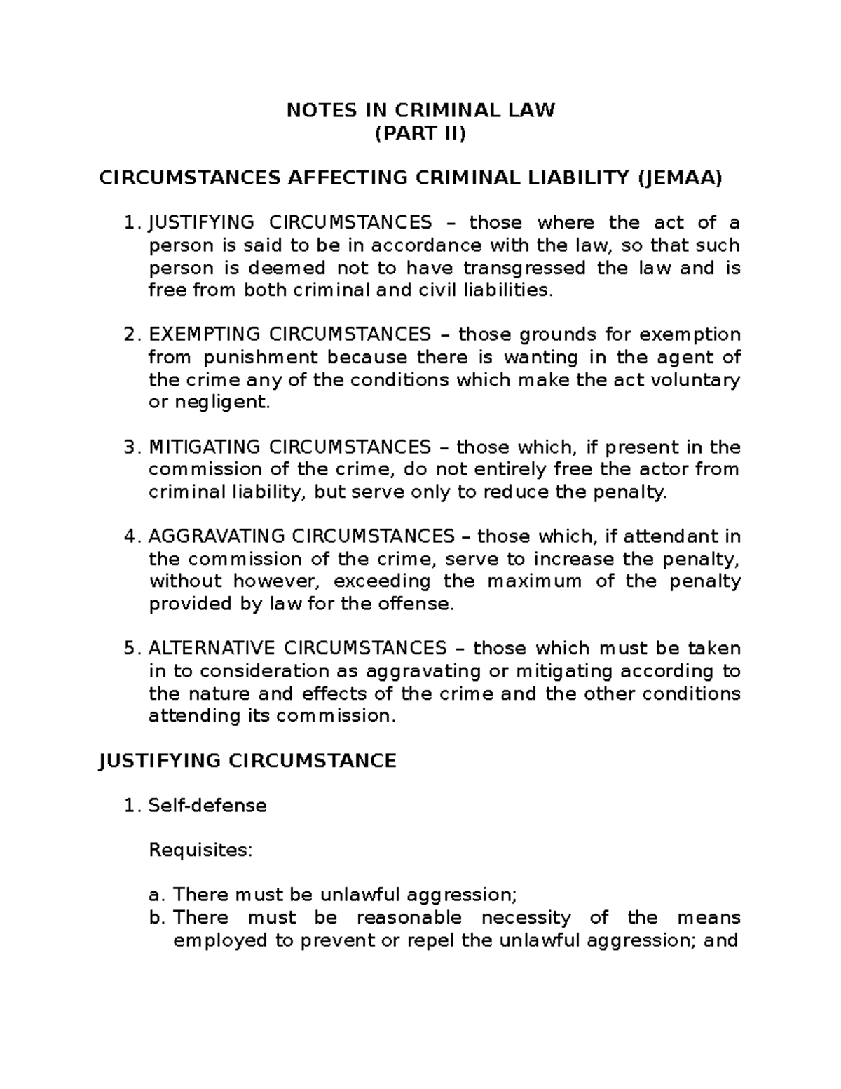 Notes in Criminal Law part II - NOTES IN CRIMINAL LAW (PART II ...
