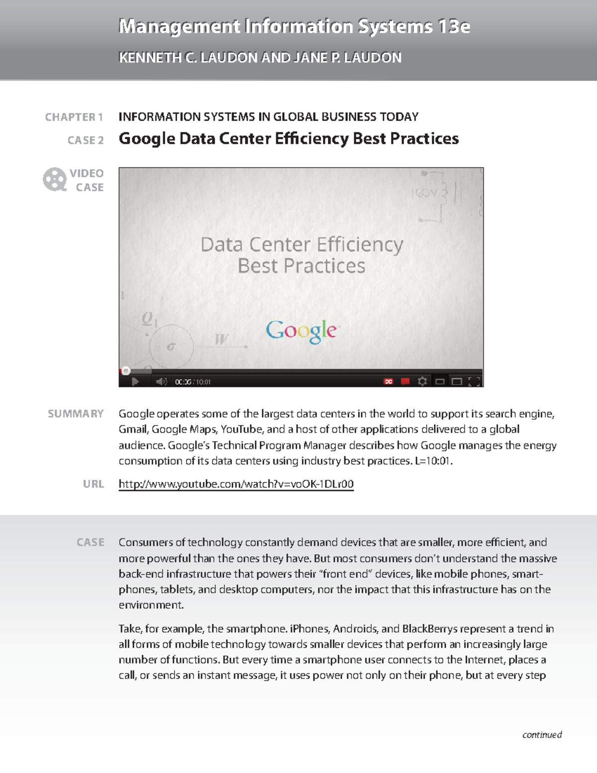 Casestudy Chap 1-2 - Management Information Systems 13e KENNETH C ...
