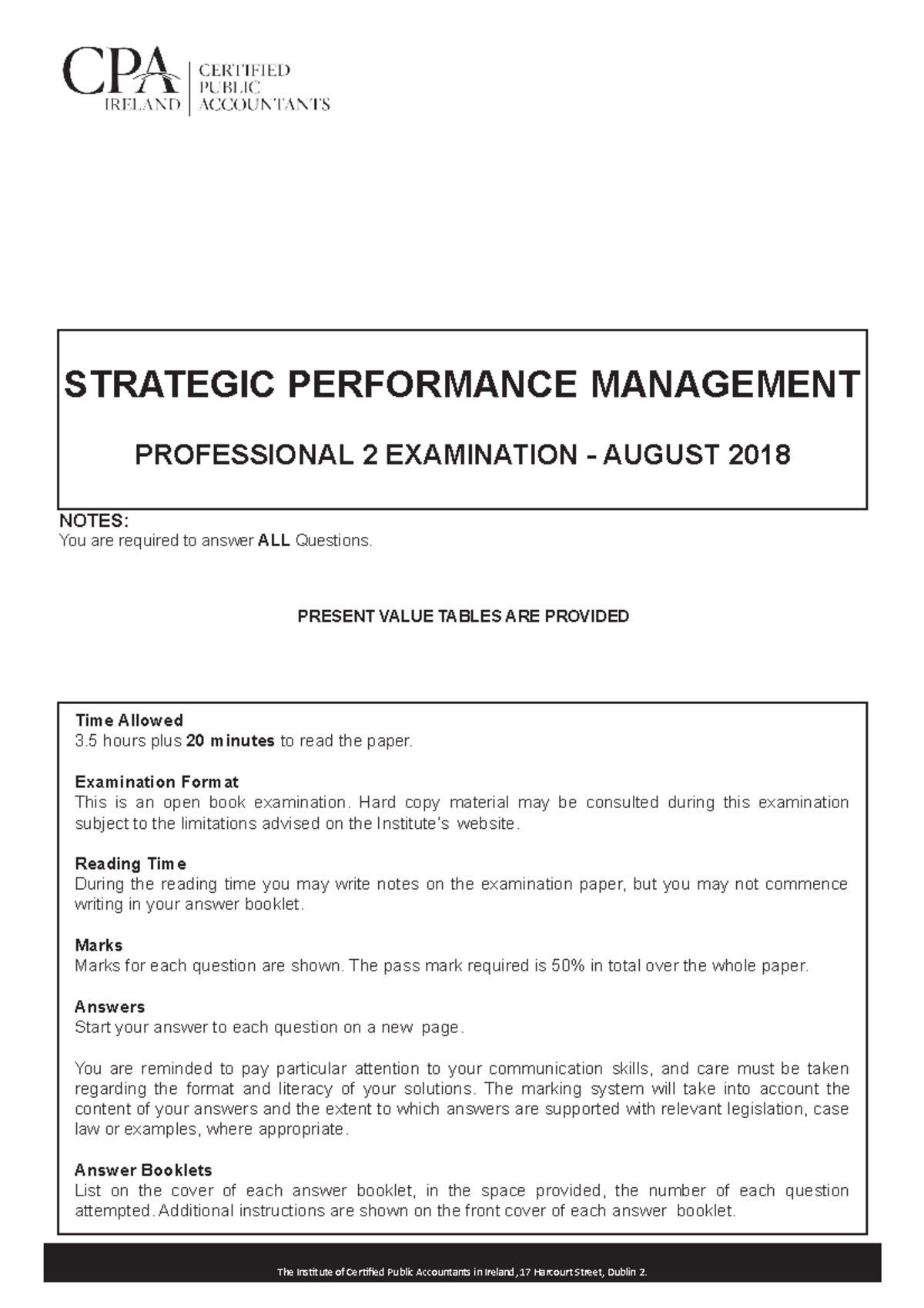 SMA-converted assignment and tutorial 23-11-2021 - The Institute of ...
