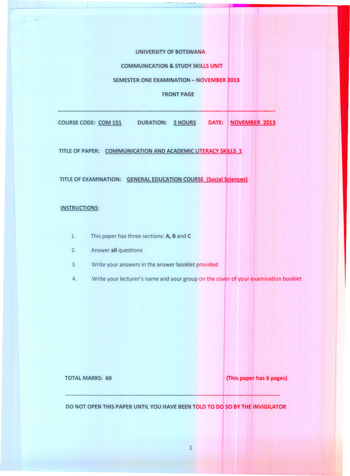 00 98 009876 - Sure uzzi maan - UNIVERSITY OF BOTSWANA COMMUNICATION ...