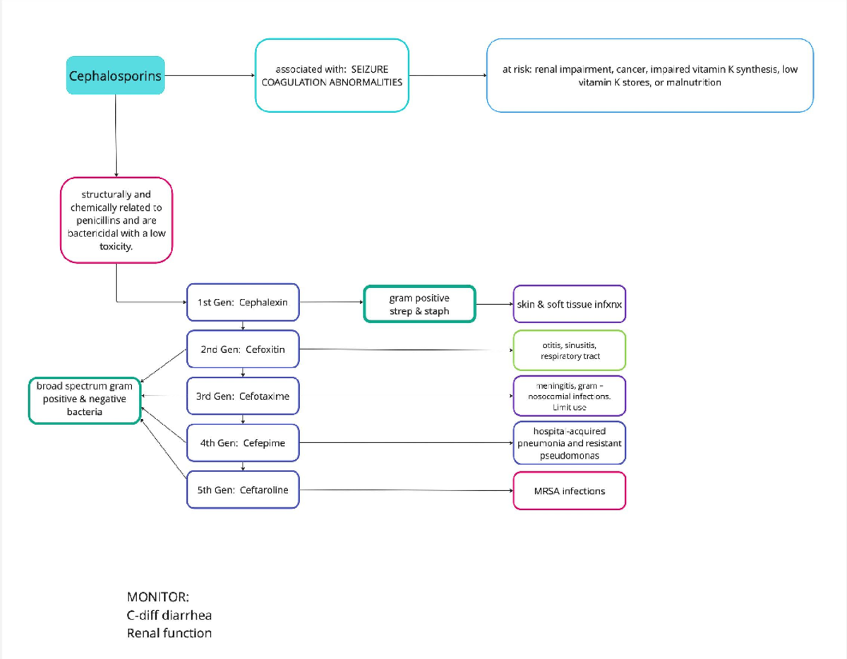 Cephalosporins - 1st Gen: Cephalexin gram positive skin soft tissue ...