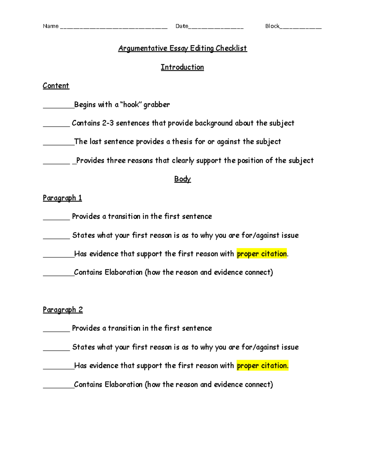 Argumentative Essay Peer Editing with Counterclaim copy - Name