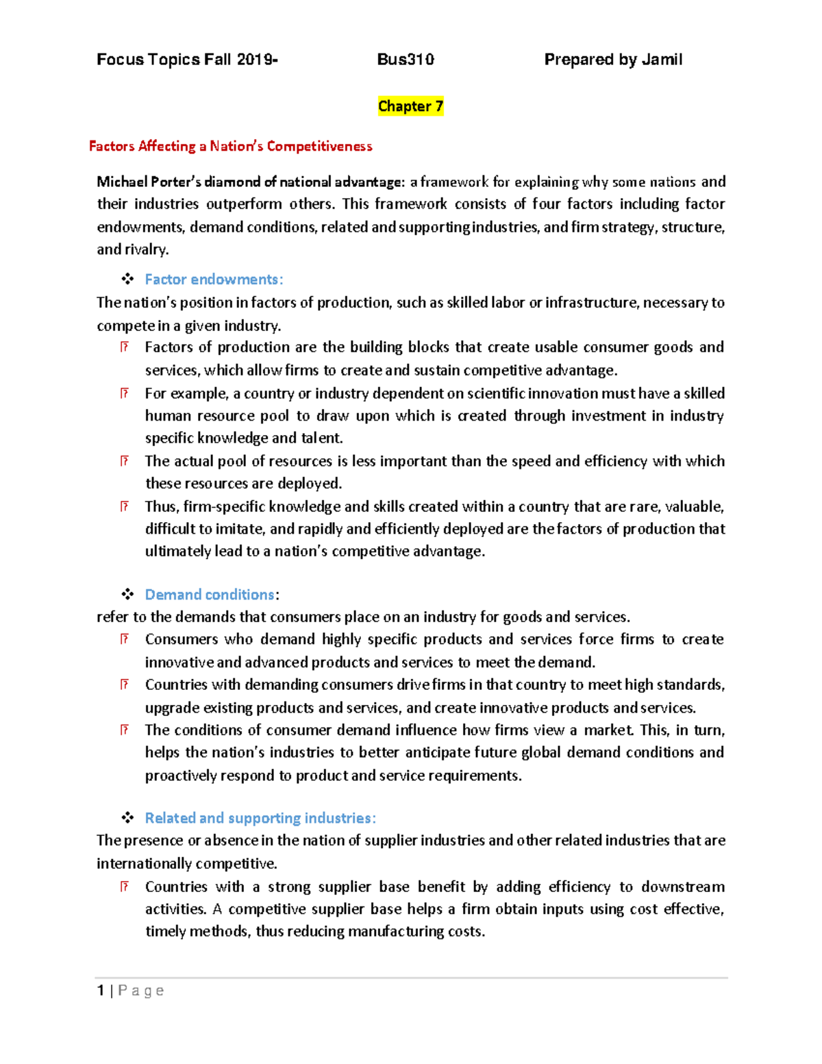 BUS310 Final Focus Topics Fall 2019-2020 معدل - 2020 Final Makawi Chapter 7 Factors Affecting a ...