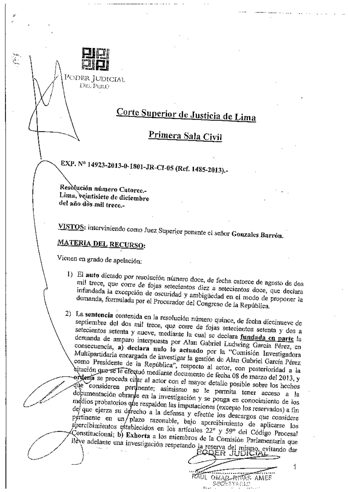 S5 Sentencia de la Sala Civil alan garcia - Derecho Civil I - Studocu