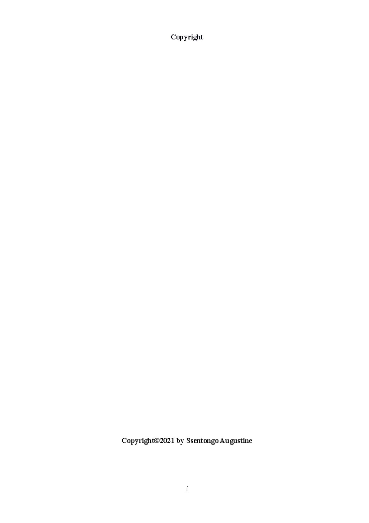 Augustine report final 4 - Copyright Copyright©2021 by Ssentongo ...