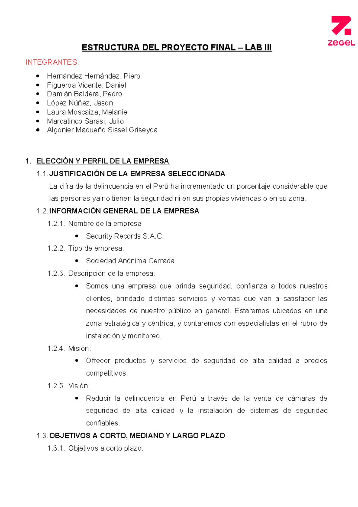 Estructura DEL Proyecto Final - ESTRUCTURA DEL PROYECTO FINAL – LAB III ...