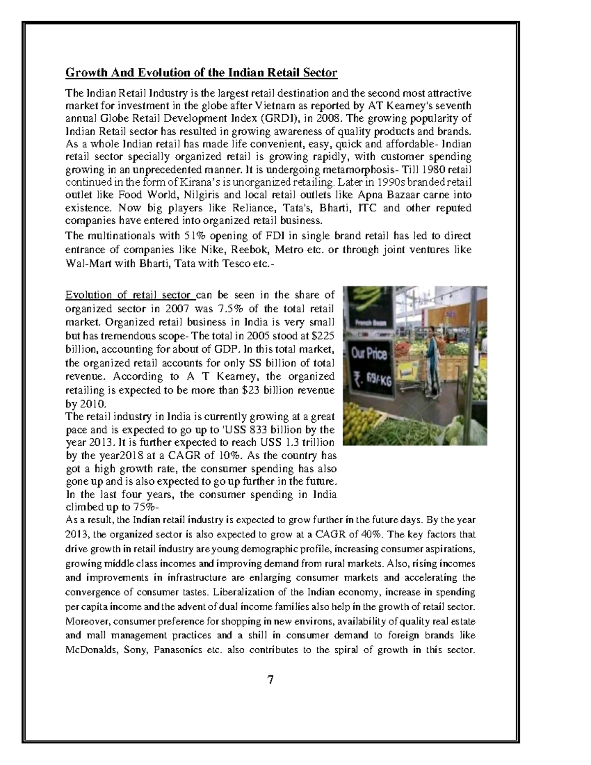 Fdi in inndia - Bnjhj - Growth And Evolution of the Indian Retail ...