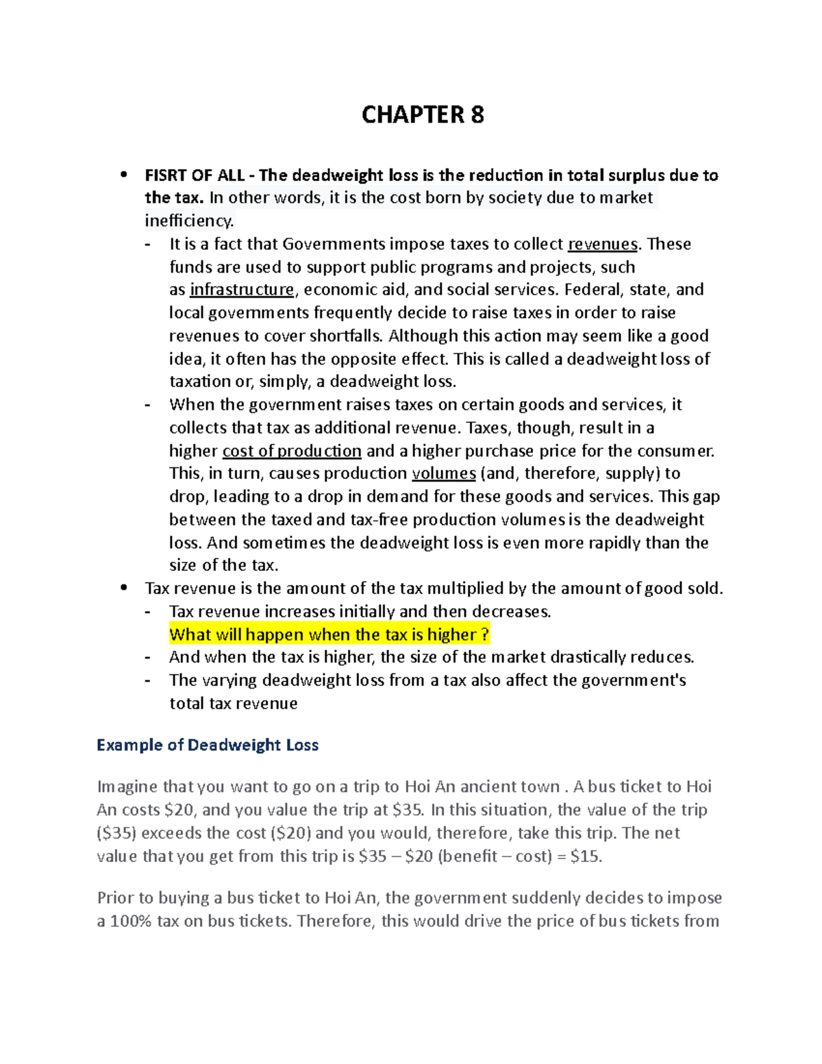 Chapter 8 - note - Principles of Economics - Đại học kinh tế TPHCM ...